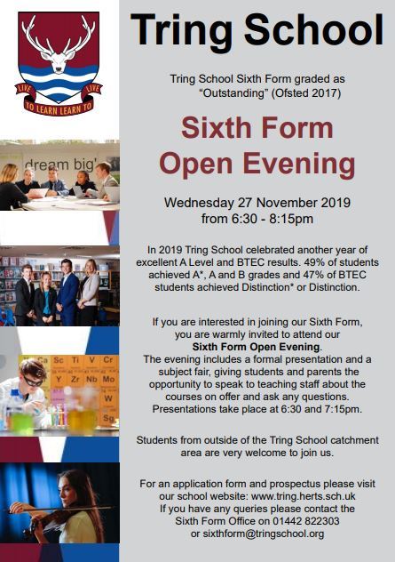 Joining the Sixth Form - Tring School